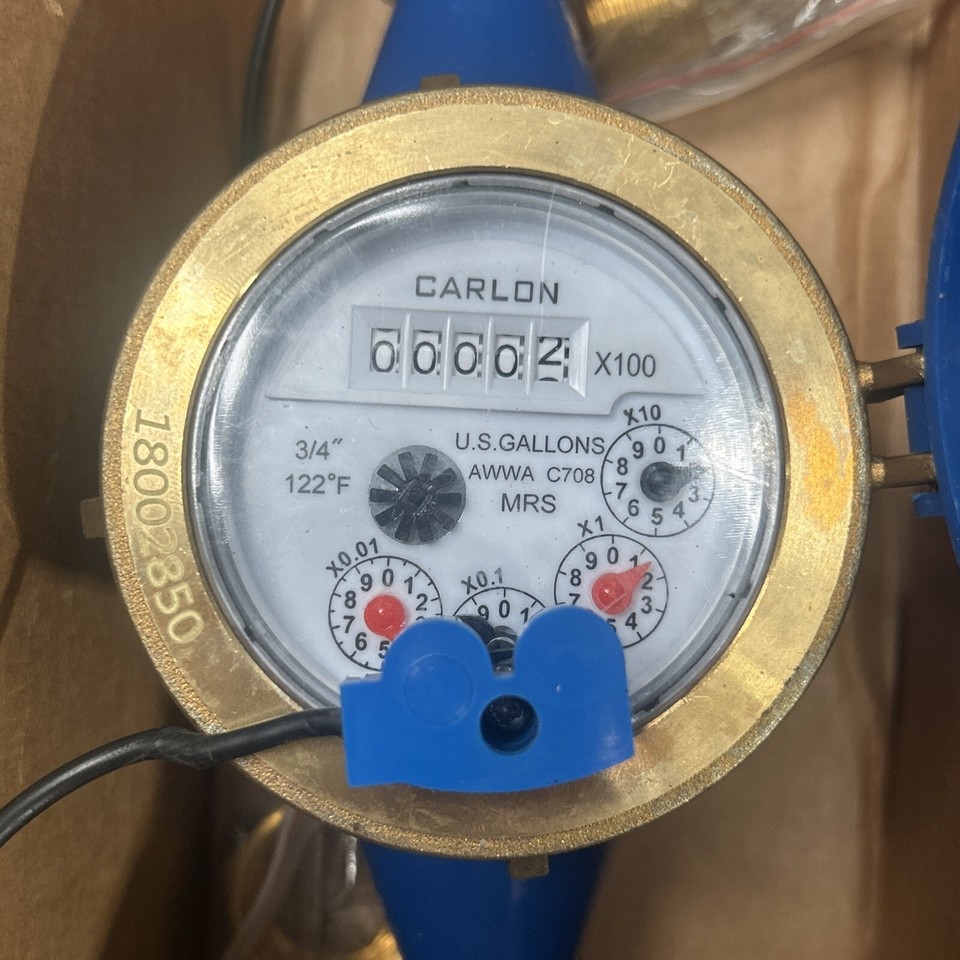 CARLON 750MRS-1 INDUSTRIAL FLOW METER , WATER METER, 3/4" PORT DIAMETER ...