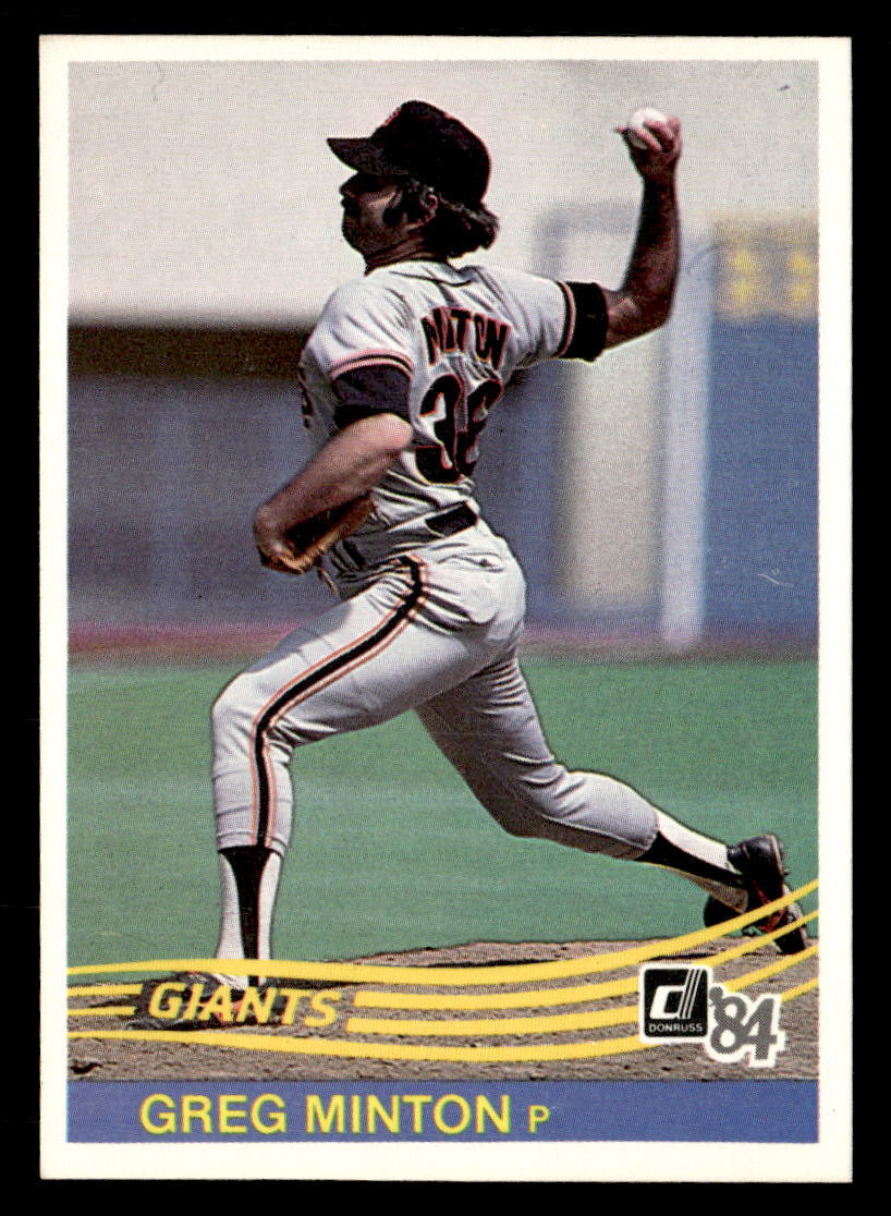 Greg Minton 1984 Donruss Card #187 San Francisco Giants | eBay