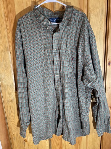 Ralph Lauren Mens Plaid Button Down Shirt Size 4XLT Tall | eBay