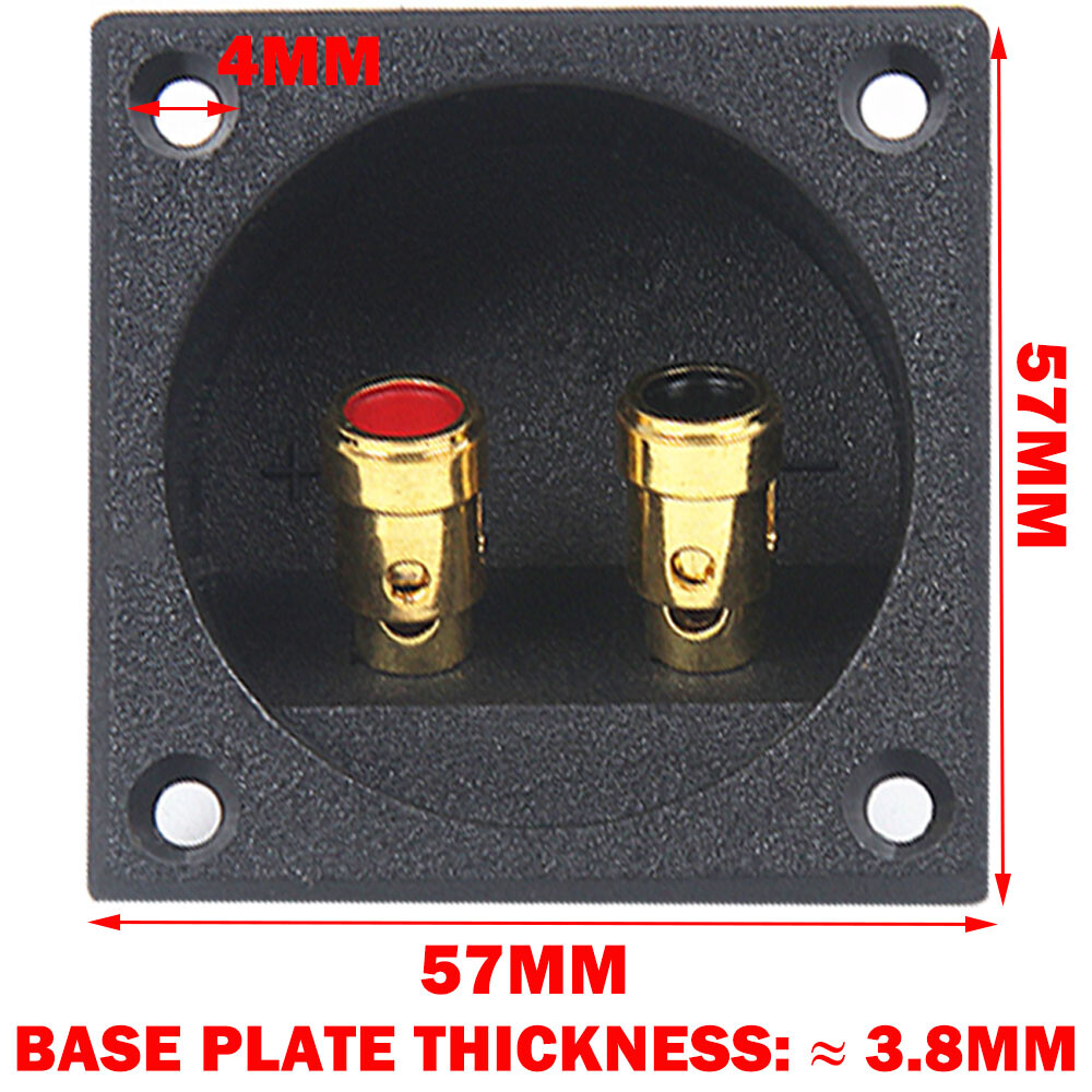 4PC Speaker Box Terminal 2-Wire Round Spring Cup Connector Subwoofer ...