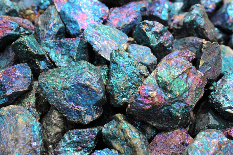 500 Carat Lot Raw Rough Chalcopyrite Gemstone Stone (Peacock Ore Reiki ...