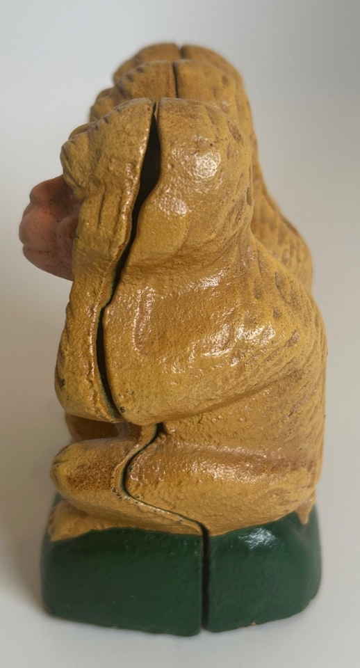Vintage Three Wise Monkeys Coin Bank Cast Iron Unmarked | eBay