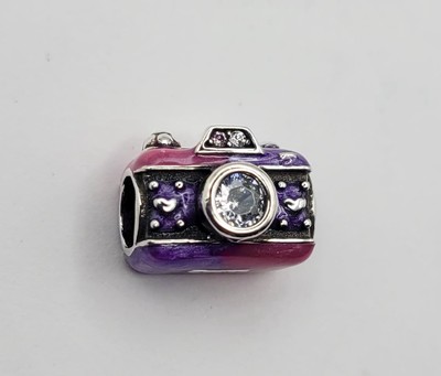 925 Sterling Silver Pink Camera Charm Pendant | eBay