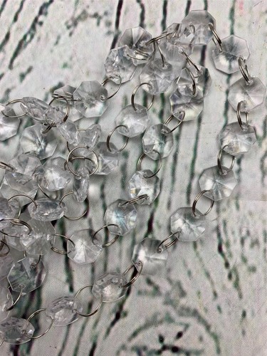 Crystal Acrylic Gems Bead Garland Strands 16 Feet Hanging Clear 14mm | eBay