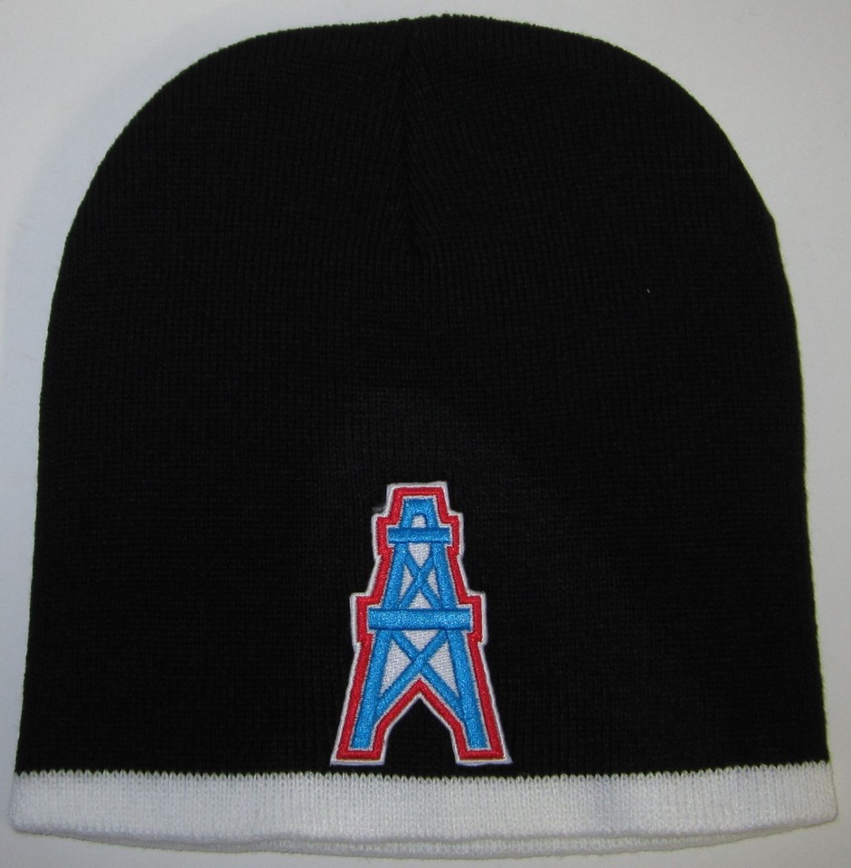 Houston Oilers Beanie 🏈Knit Hat 🏈VINTAGE NFL PATCH/LOGO 🏈6 Cool Colors ...