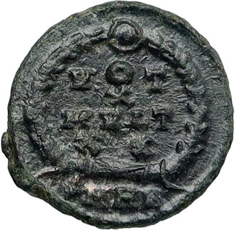 THEODOSIUS I the Great RARE Authentic Ancient ANTIQUE Roman Coin Wreath ...