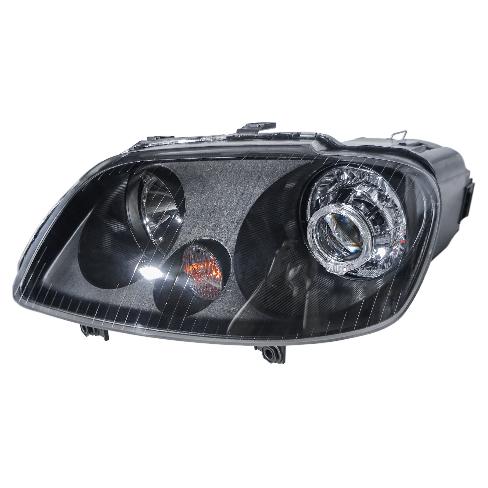 Fits VW Volkswagen Caddy 2K MK3 03-10 5D Guide LED Halo V2 Headlight BK ...