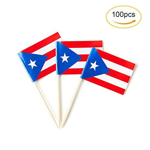 Puerto Rico Flag Puerto Rican Small Toothpick Mini Cupcake Flags ...
