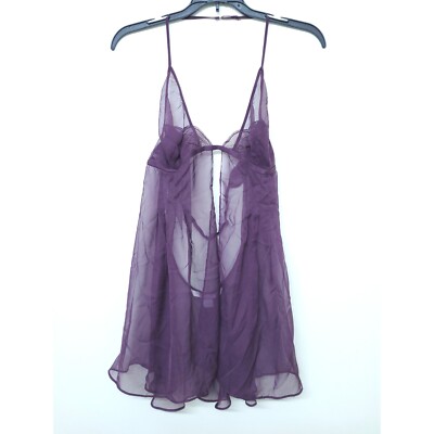 Victoria's Secret Very Sexy Halter Babydoll Lace Sheer Cami Nightie ...