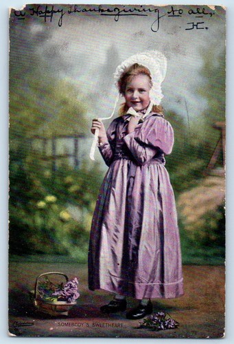 1906 Little Darling Purple Dress Somebody's Sweetheart Tuck Antique ...