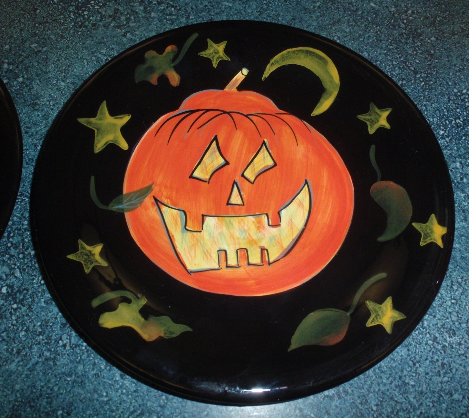 (2) Susan Winget Pumpkin Jack-O'Lantern Plates Certified International ...