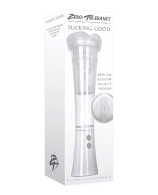 Zero Tolerance Sucking Good Rechargeable Vibrating Pump - White/Clear ...