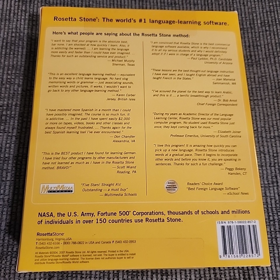 New Rosetta Stone Español Spanish (Spain) Version 3 Level 1 | eBay