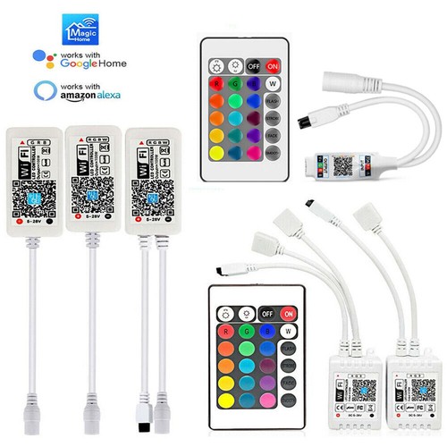 RGB RGBW WiFi BT App Smart LED Controller ,IR RF 24Key Remote For LED ...