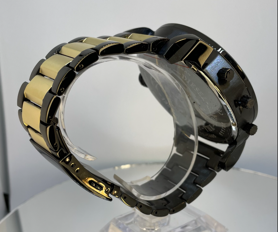 2025 Brand New Diesel Mr. Daddy 2.0 Black and Gold PVD Plated DZ7465 | eBay