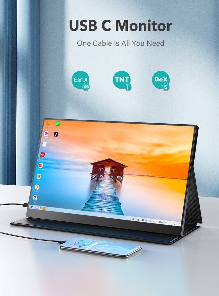 UPERFECT 17.3 inch 2K Portable Monitor QHD Gaming Monitor USB C Laptop ...