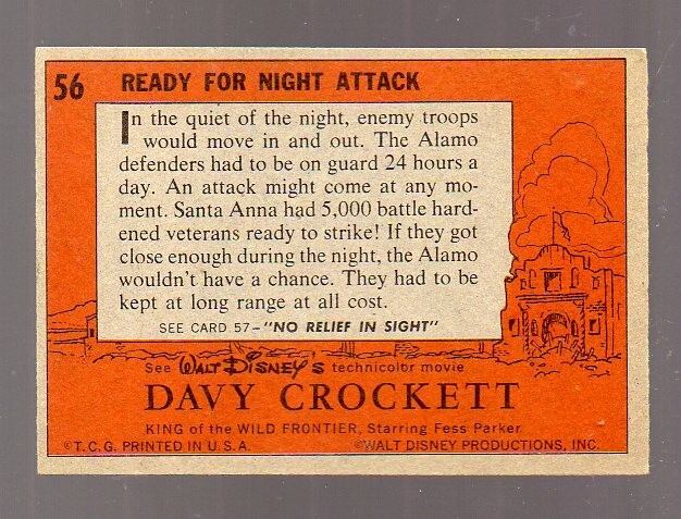 Davy Crockett - Card # 56 - TOPPS (1956) - Orange Back - Gray Center | eBay