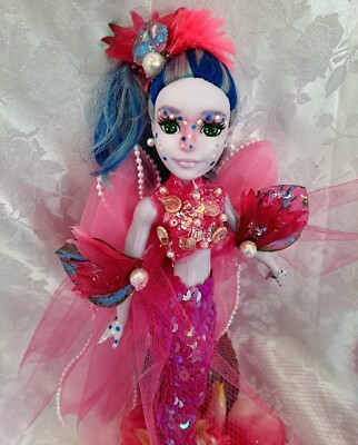 Splash an OOAK DC Super hero doll mermaid custom repainted art shells ...