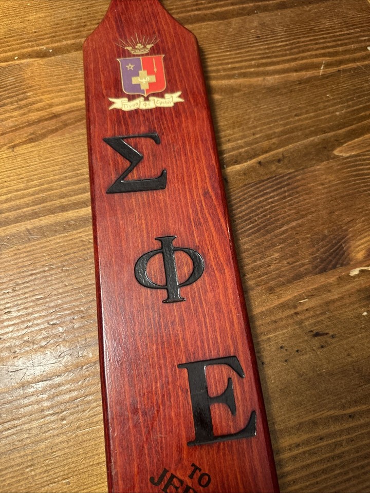 Vintage Arkansas State College Paddle 1962 Sigma Phi Epsilon Fraternity ...
