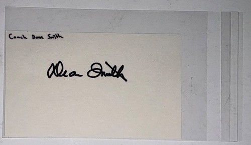 Dean Smith Auto Autograph Signed Index Card Coach B | eBay