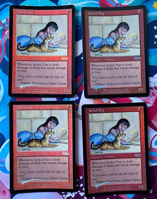 Jackal Pup FOIL x4 - DCI FNM Promo - MTG Magic the Gathering Pre Modern ...