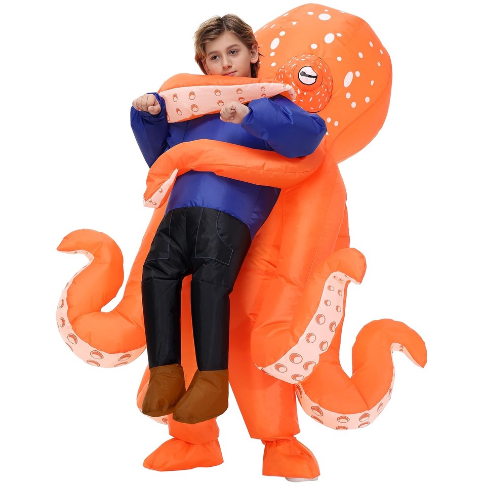 Inflatable Costume Octopus for Kids,Halloween Blow Up Octopus Costumes ...
