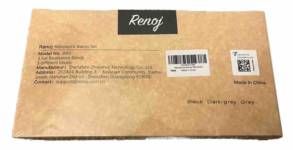 Renoj Resistance Bands Set Model #RB3 Exercise Workout Strengthening ...