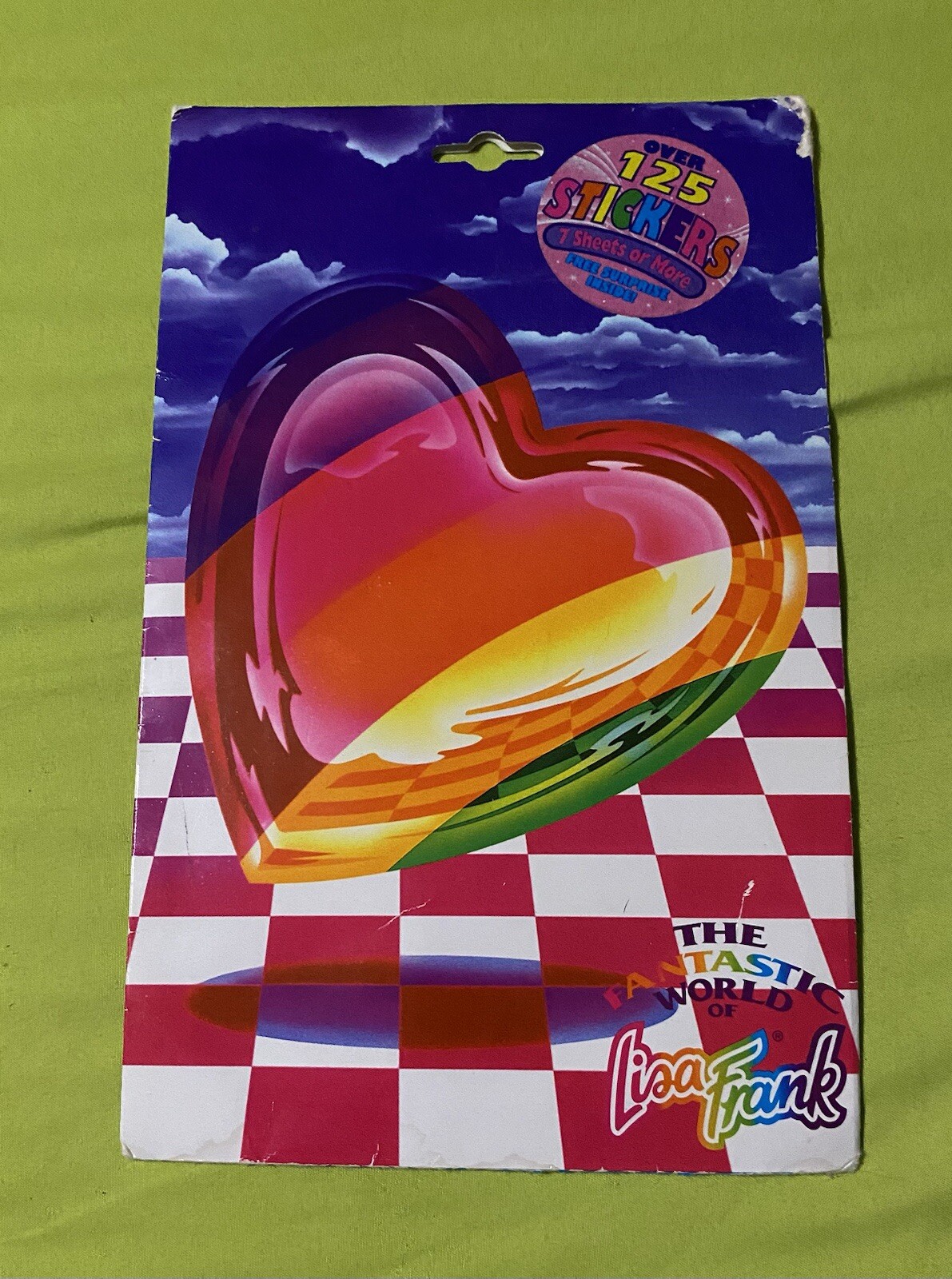 Vintage Lisa Frank Rainbow Heart Sticker Tote | eBay