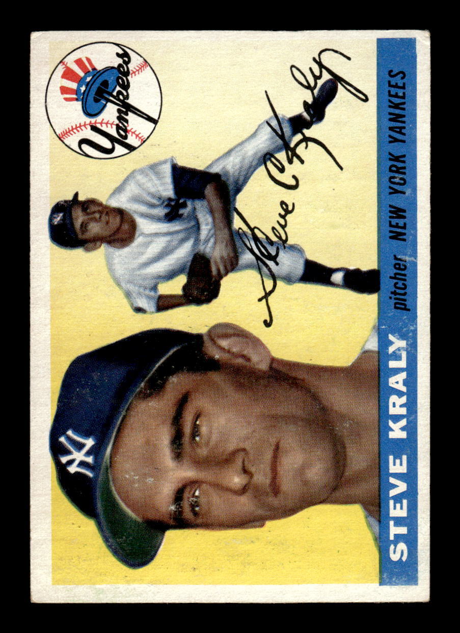 1955 Topps #139 Steve Kraly RC VGEX SCRATCHES New York Yankees | eBay