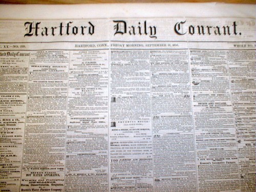 1856 newspaper w AD -1st REPUBLICAN CANDIDATE for US PRESIDENT - John C ...