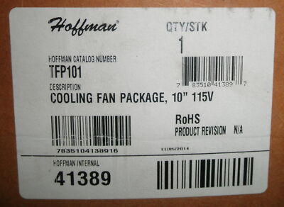 TFP101 nVent Hoffman 10" Cooling Fan Pkg 115V 4140-01-282-9947 322112 ...