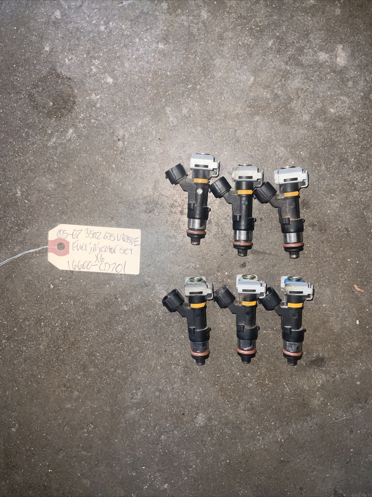 05-07 Nissan 350Z Infiniti G35 VQ35DE Fuel Injectors Set of 6 16600 ...