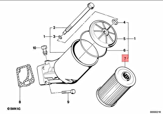 Genuine BMW E12 E23 E24 E28 E32 E34 Coupe Oil Filter Kit OEM ...