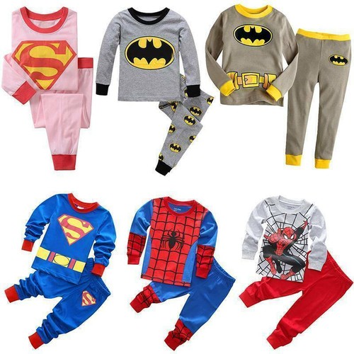 Kids Superhero Spiderman Pyjamas Sleepwear Boys Toddler Pajamas Set ...