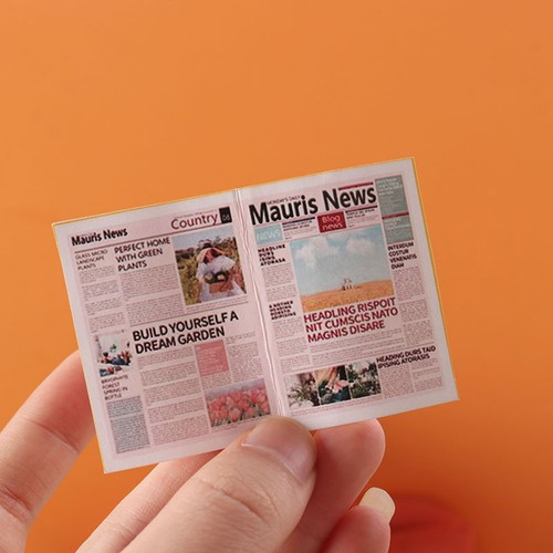 9pcs/set 1 12 Newspaper Model High Reduction Scene Decor Mini ...