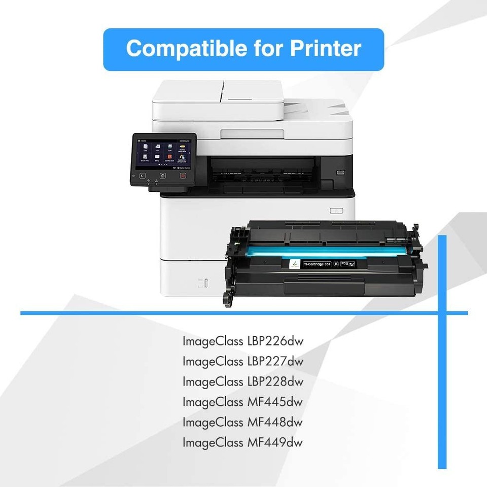 2 PACK Toner for Canon 057 ImageCLASS LBP226dw MF445dw LBP227dw MF448dw ...