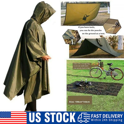 Heavy Duty Rain Poncho for Backpacking Waterproof Lightweight Adult ...
