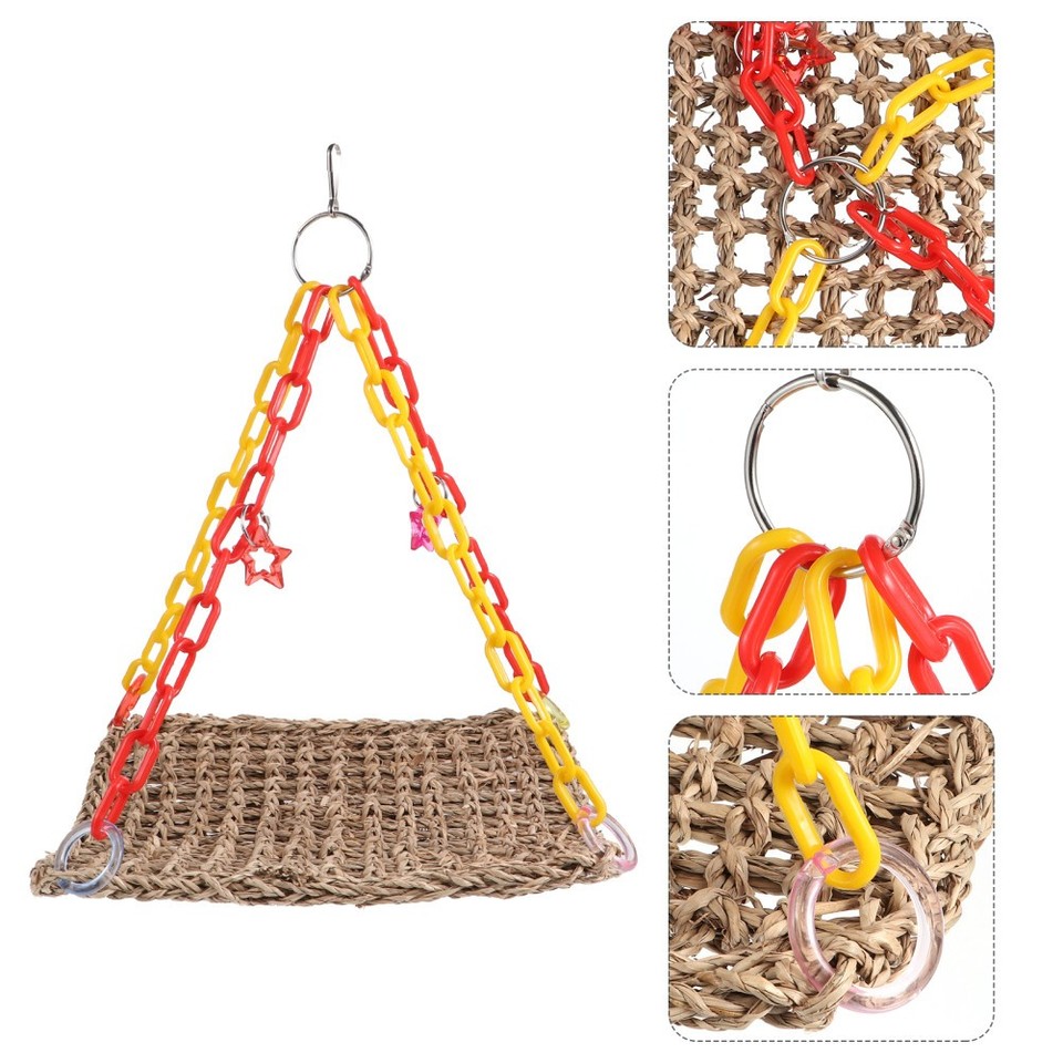 Bird Parrot Swing Hammock Toy Bite Resistant Birds Swing Bird Chewing ...