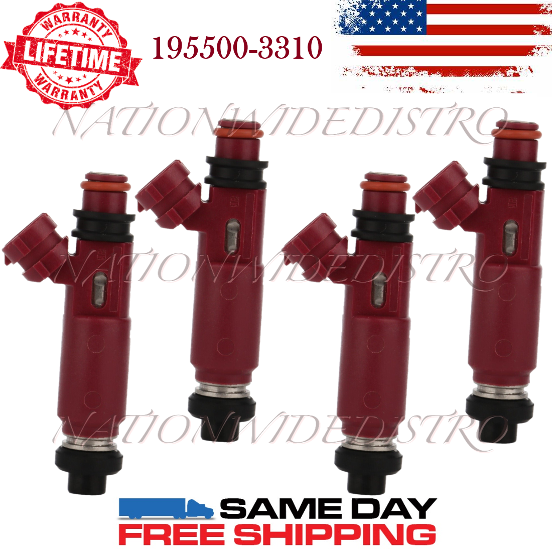 4x OEM Denso Fuel Injectors for 1999 2000 2001 Mazda Miata 1.8L I4 ...