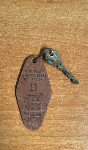 Ephrata, Pa Historic Mountain Springs Hotel #41 Room Key & Fob | eBay