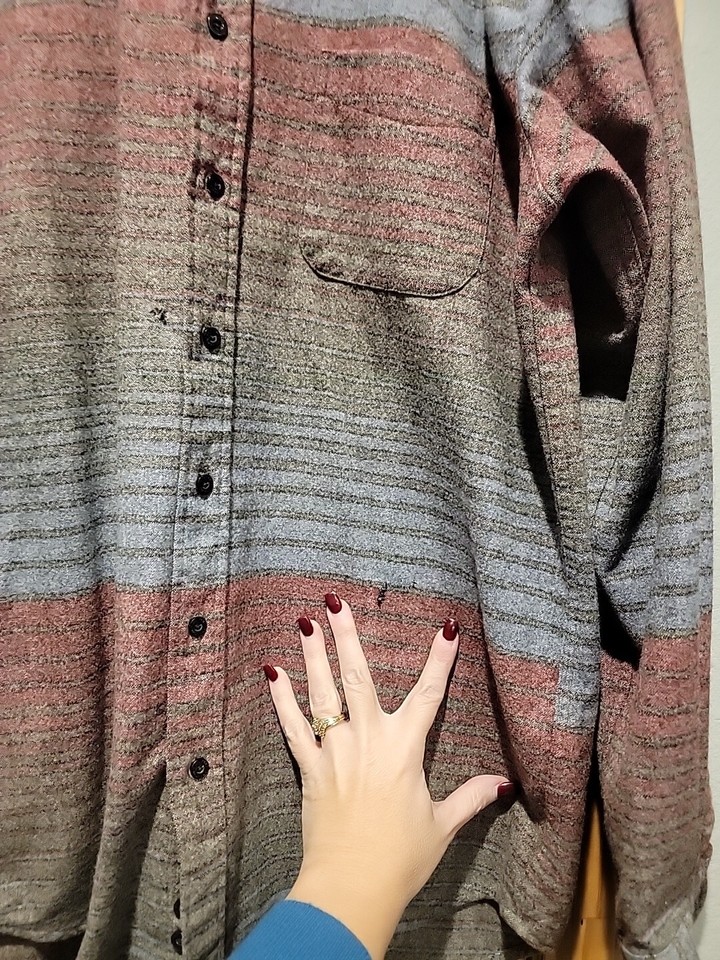 PENDLETON LODGE Virgin Wool Aztec Navajo Stripe Shirt Mens Large Tall ...