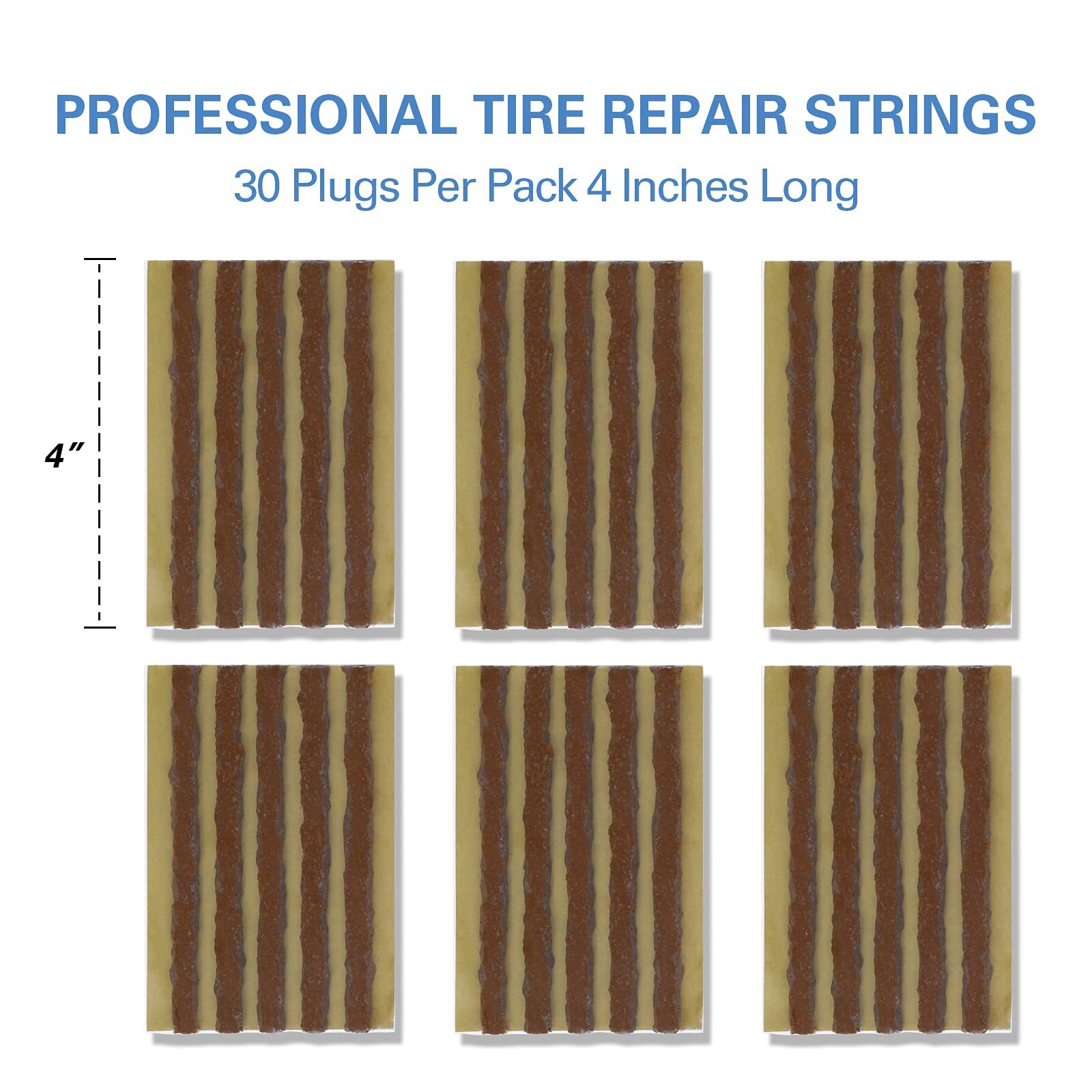 30pcs 4" Brown Tire Repair Strings Automotive Tool Tire Repair Plugs ...