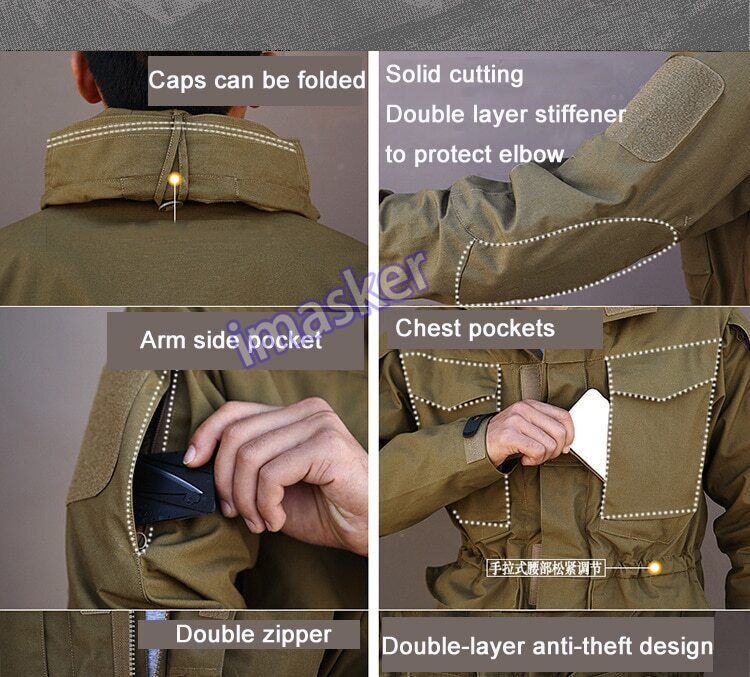 M65 Combat Field Jacket Mens Military Army Coat Tactical Waterproof ...