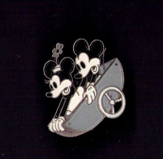 Mickey Mouse and Minnie Mouse in the style of the iconic 1928 Steamboat ...