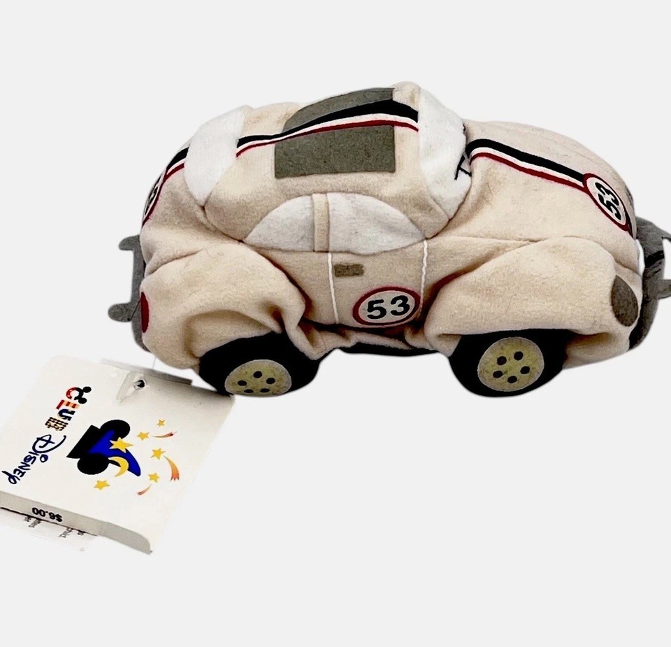 HERBIE The LOVE BUG 53 Beetle Car Plush Beanie Disney Store Tag | eBay