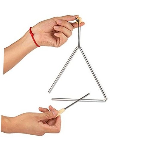 Triangle Musical Instrument with Striker, Rhythm Steel Triangles Hand 7 ...