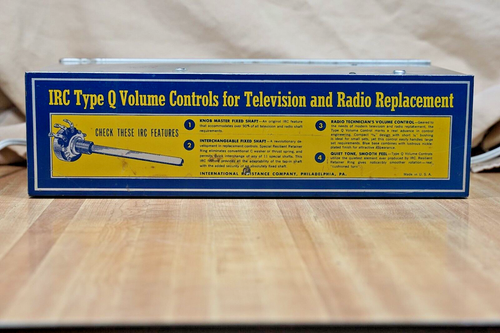 Vintage metal IRC Volume Control Kit box for television and radio ...