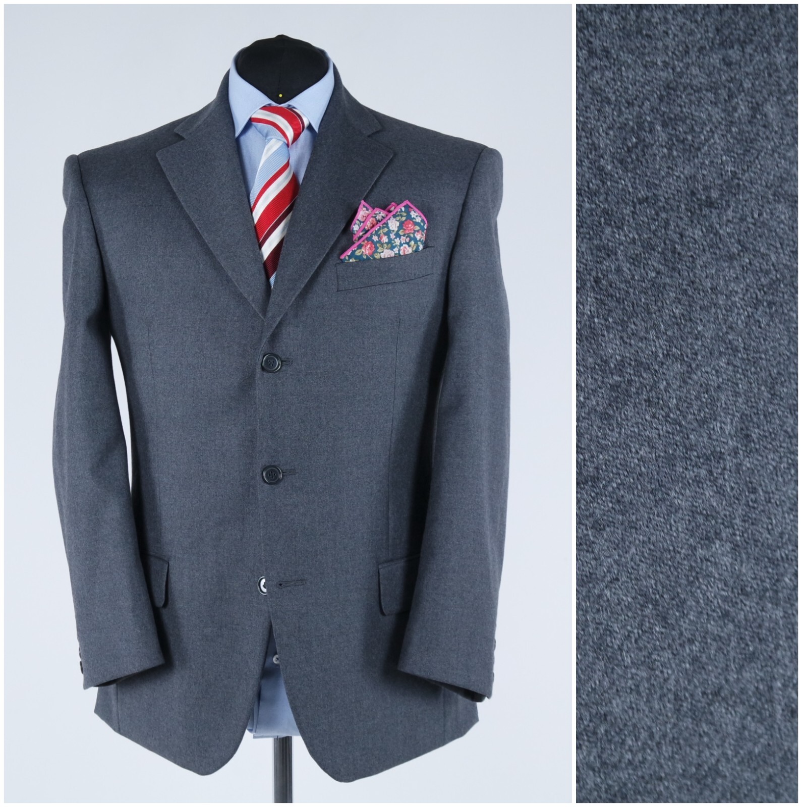 Mens Italian Sport Coat 42S US Size GIORGIO SANTI Grey Wool Blazer ...