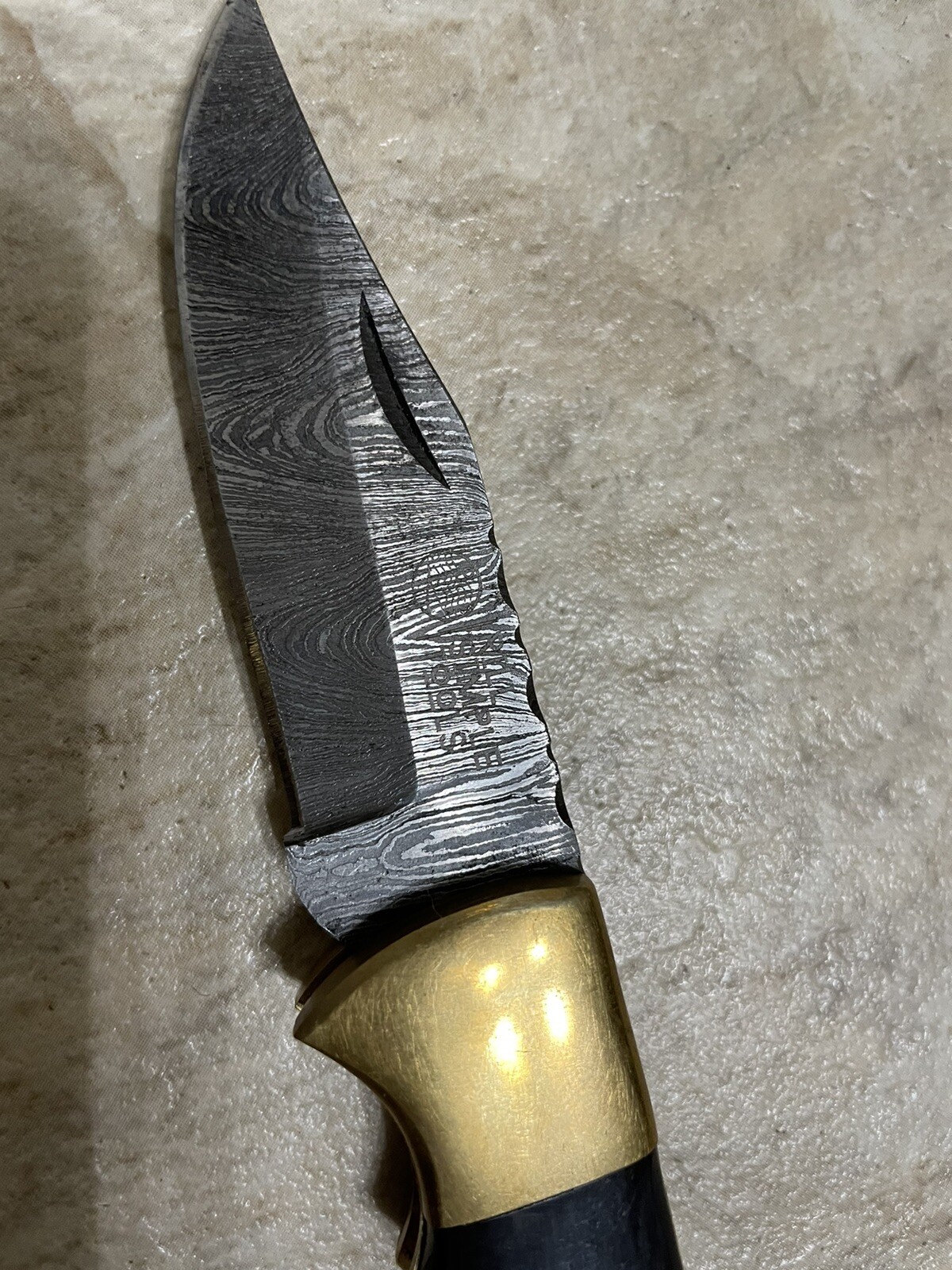 Rill Simple Bone daddy Damascus folding Skinner pocket knife And ...