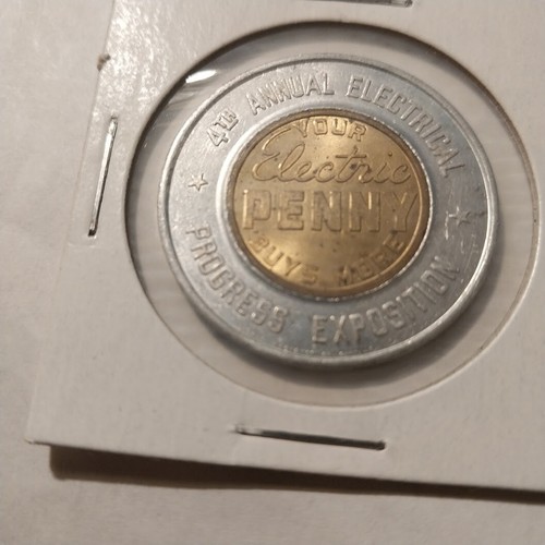 4th annual electrical progress exposition encased copper token | eBay